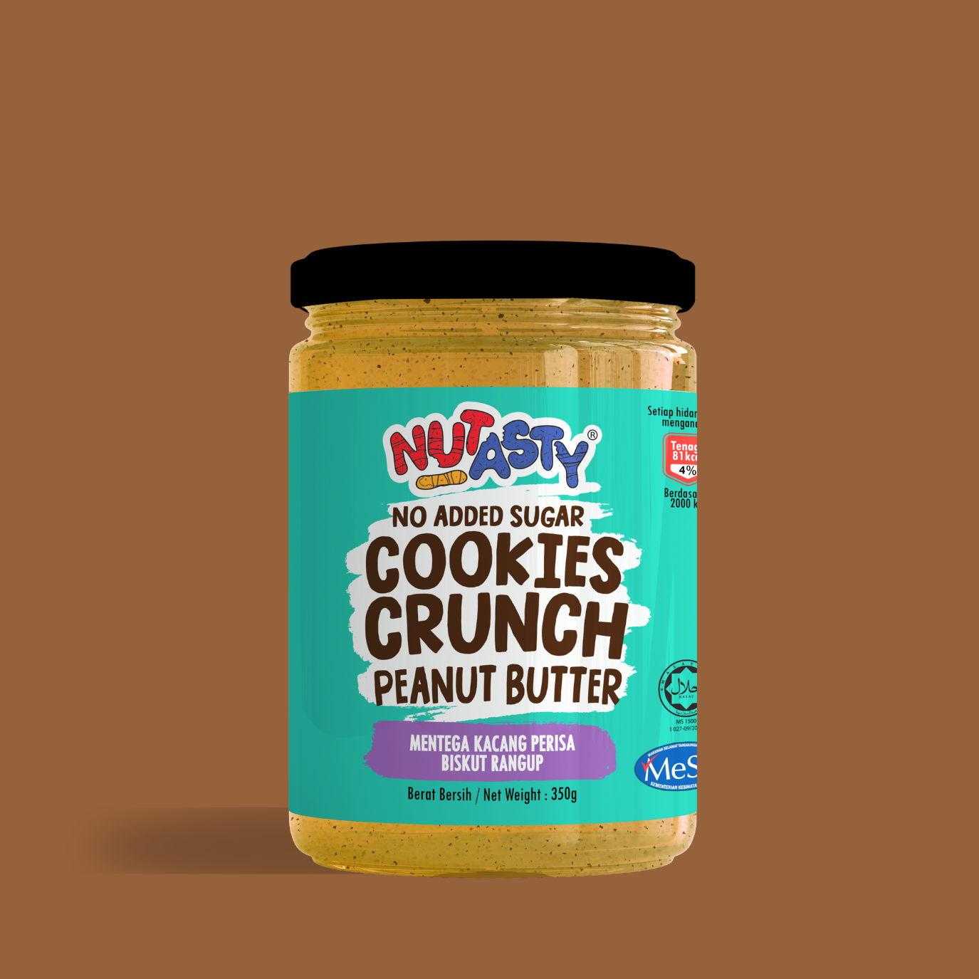 Cookies Crunch Peanut Butter 350g – Nutasty